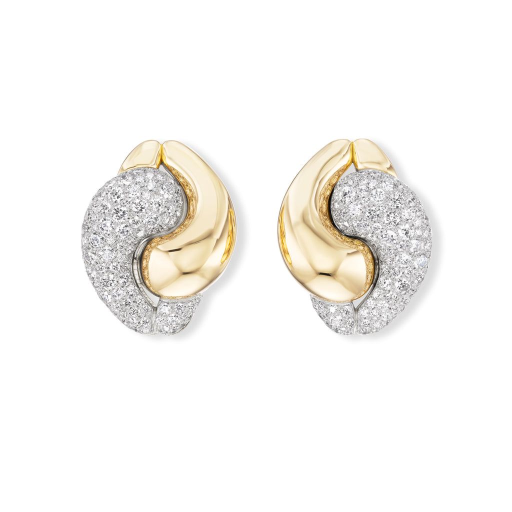 Half-Pave Knot Earrings – Brent Neale