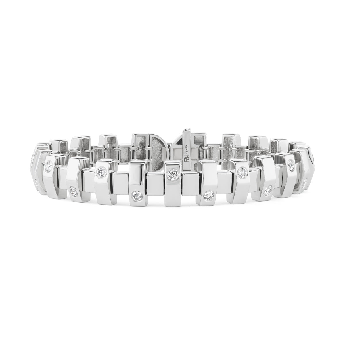 Narrow Platinum Hopscotch Bracelet – Brent Neale