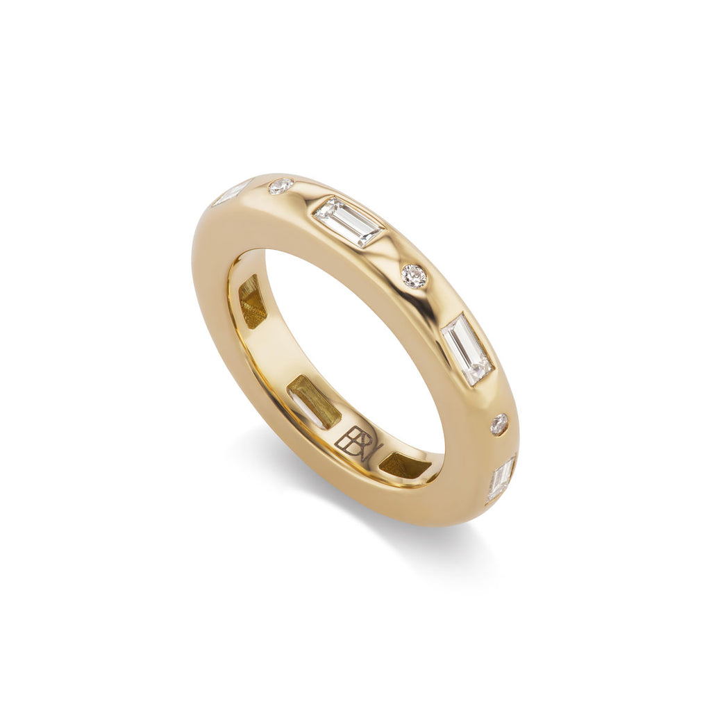 Donut Band with Diamond Baguettes and Rounds – Brent Neale