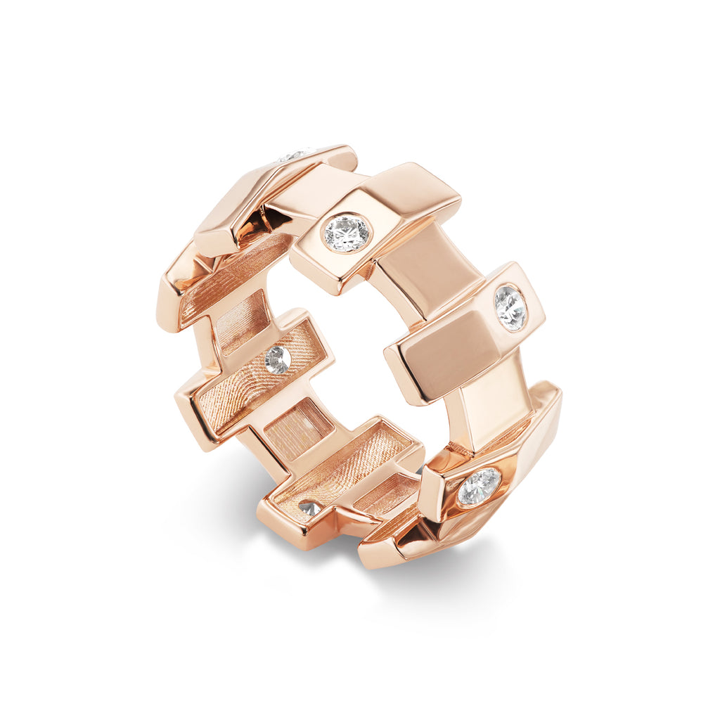 Rose Gold Hopscotch Stack Band – Brent Neale