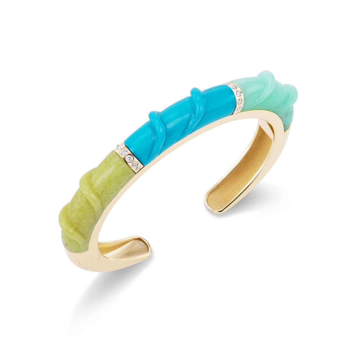 Stone Friendship Cuff with Brazilian Opal, Turquoise, and Peruvian Opa ...