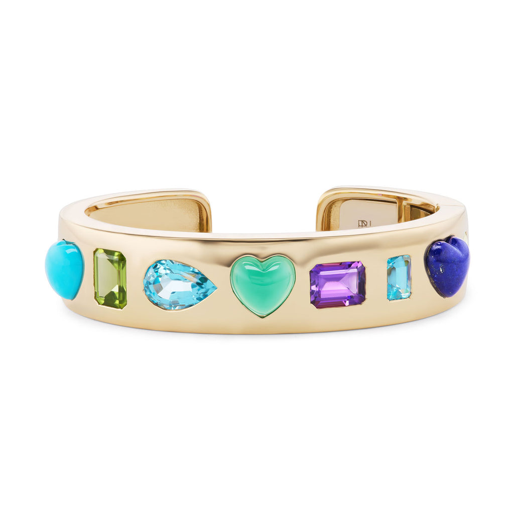 Candy Cuff with Blue, Green and Purple Gemstones – Brent Neale