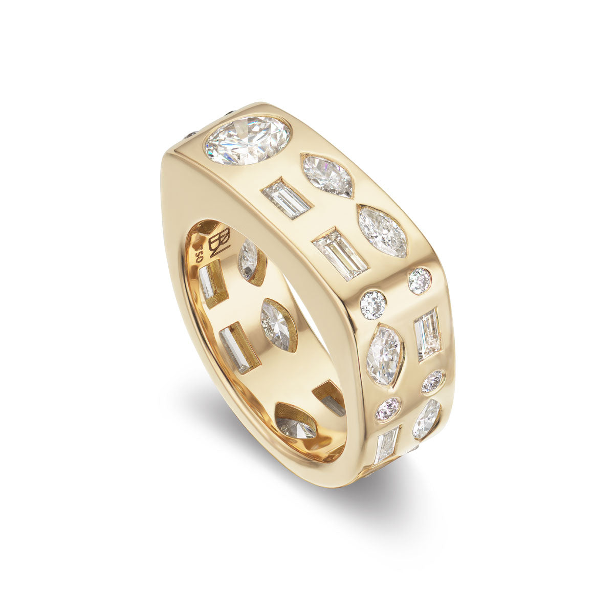 One-of-a-Kind BNS Double Morse Code Ring with Diamonds – Brent Neale